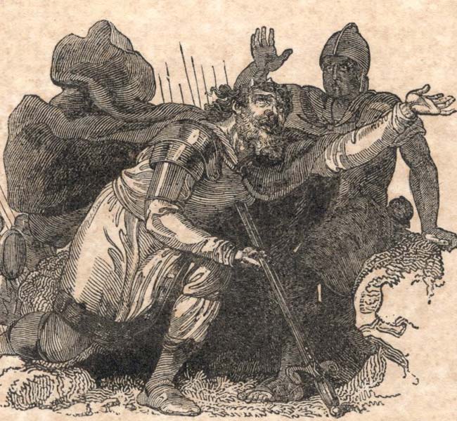 Saul Falling upon His Sword - 1 Samuel Image