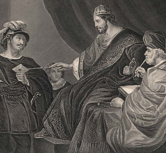 David Sending a Letter to Joab by Uriah - 2 Samuel Image