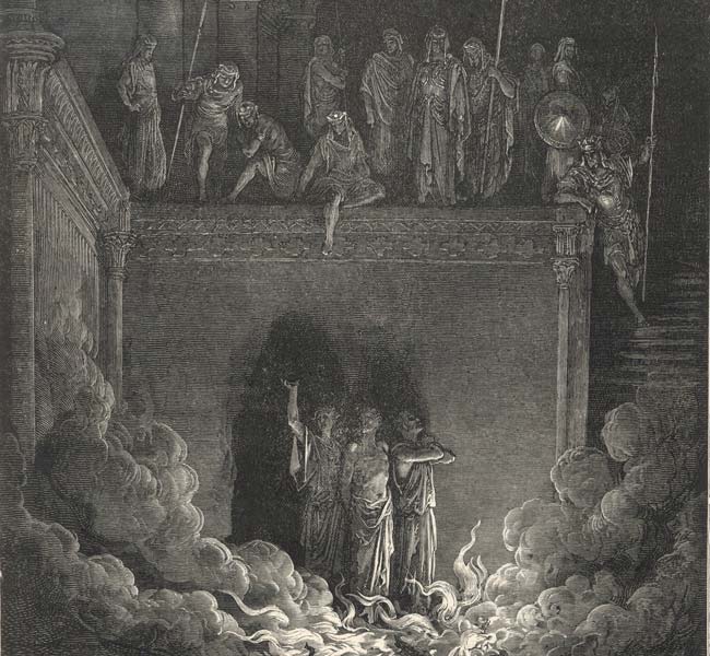 Shadrach, Meshach, and Abednego in the Fiery Furnace - Daniel Image