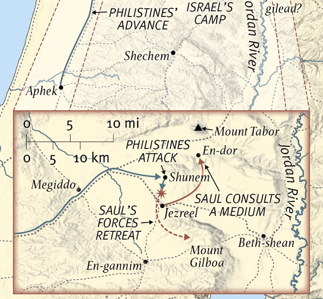 The Battle at Mount Gilboa - ESV Global Study Bible Image