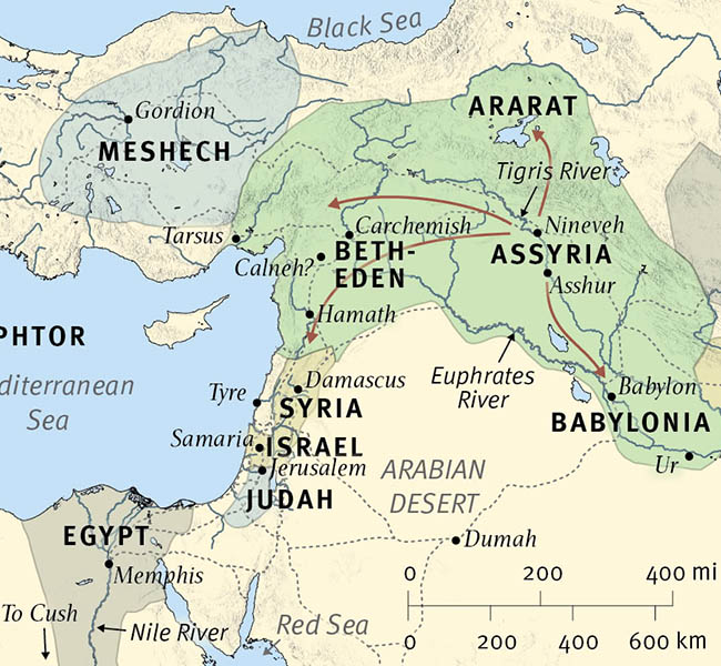 The Near East at the Time of Amos - ESV Global Study Bible Image