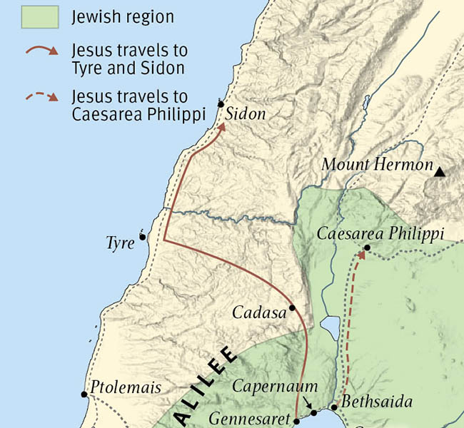 Jesus' Ministry beyond Israel - ESV Global Study Bible Image