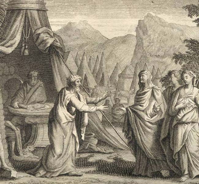 Jethro Gives Wise Counsel to Moses - Exodus Image