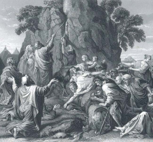 Moses Striking the Rock - Exodus Image