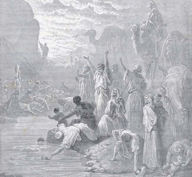 Moses Striking the Rock in Horeb - Exodus Image