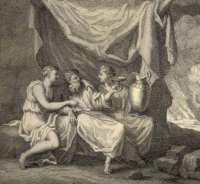 Lot Lay by His Daughters - Genesis Image