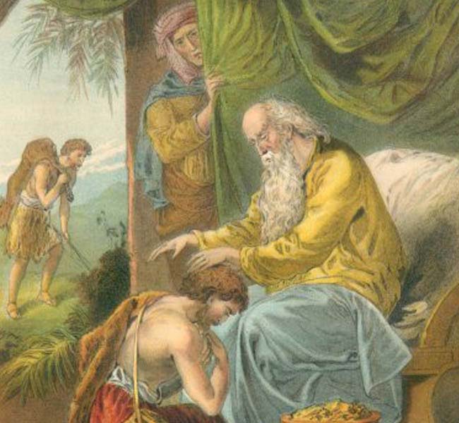 Jacob Receiving Esau's Blessing - Genesis Image
