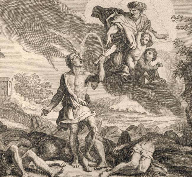 Samson Drinks from the Donkey's Jawbone - Judges Image