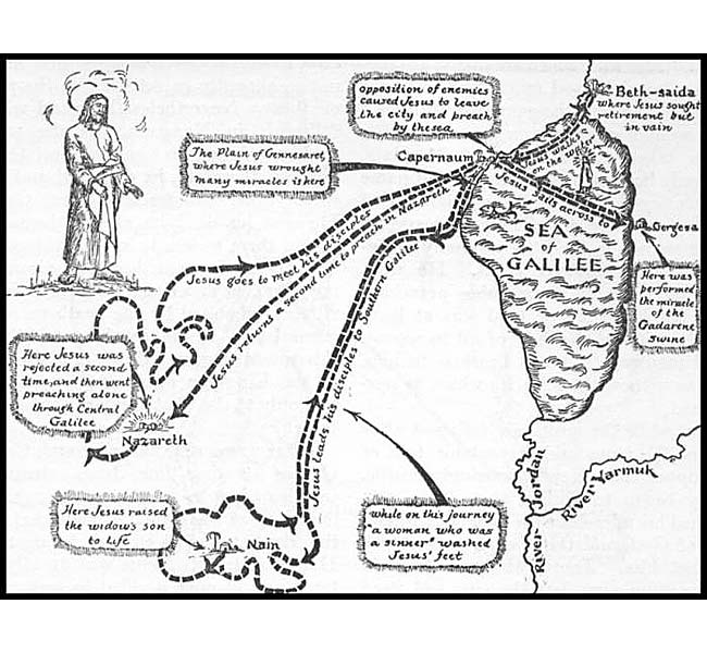 Jesus Preaches in Central Galilee - The Graphic Bible Image