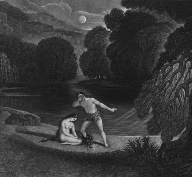 The Judgement of Adam and Eve (engraving) - Classic BLB Images Image