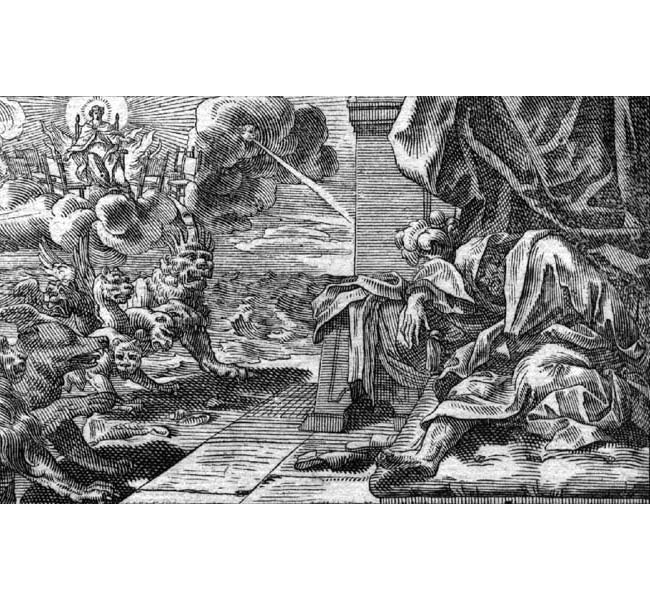 Daniel's Vision (engraving) - Classic BLB Images Image