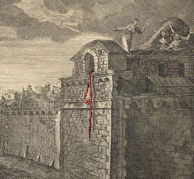 Rahab Letting Down the Scarlet Cord - Joshua Image