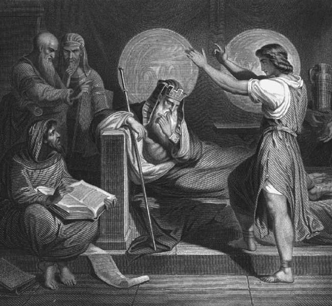 Joseph Interprets Pharaoh's Dream (engraving) - Classic BLB Images Image