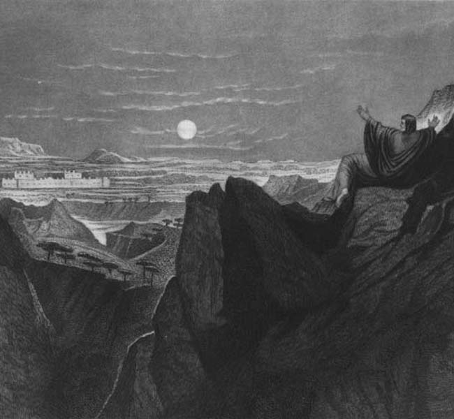 Death of Moses on Mount Nebo (engraving) - Classic BLB Images Image