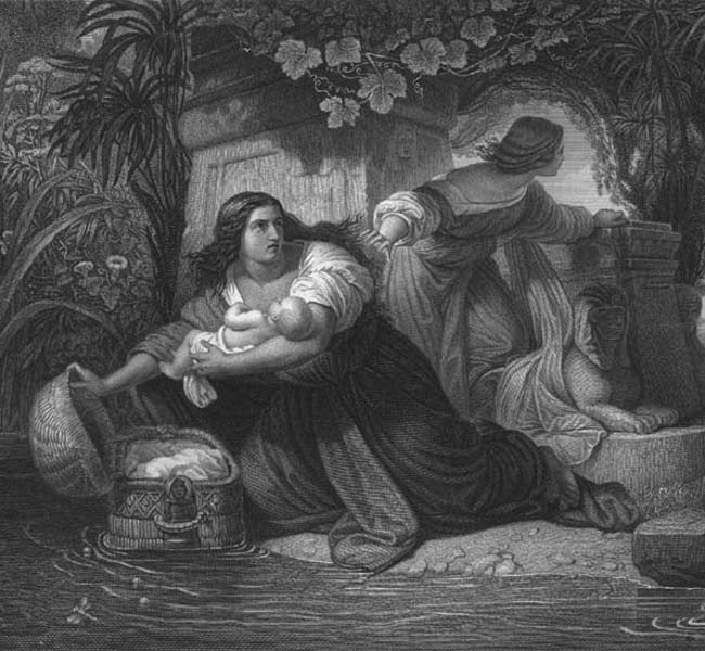 The Exposure of Moses (engraving) - Classic BLB Images Image