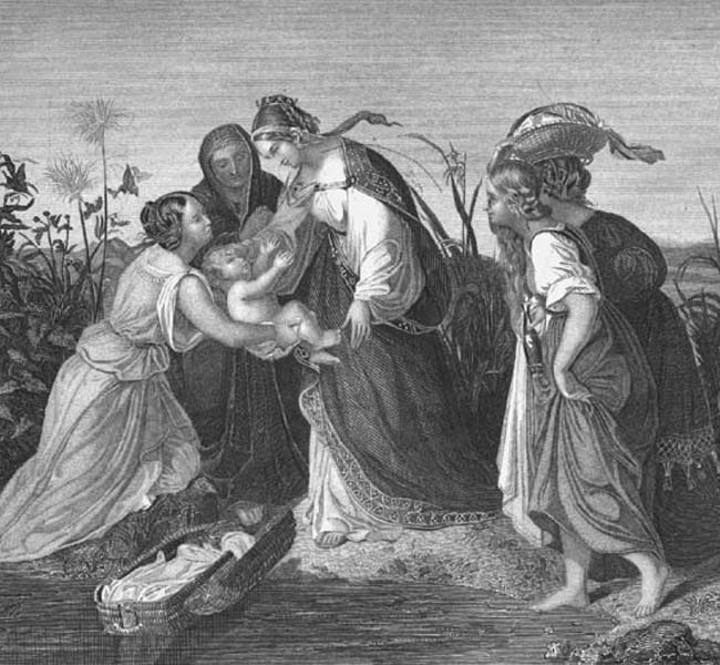 The Finding of Moses (engraving) - Classic BLB Images Image