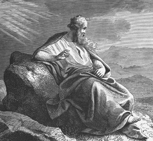 Moses on Mount Pisgah (engraving) - Classic BLB Images Image