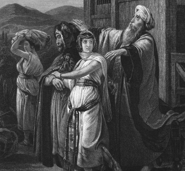 The Departure of Rebekah (engraving) - Genesis Image