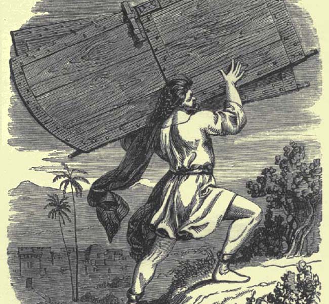 Samson Carrying Away the Gates of Gaza - Classic BLB Images Image