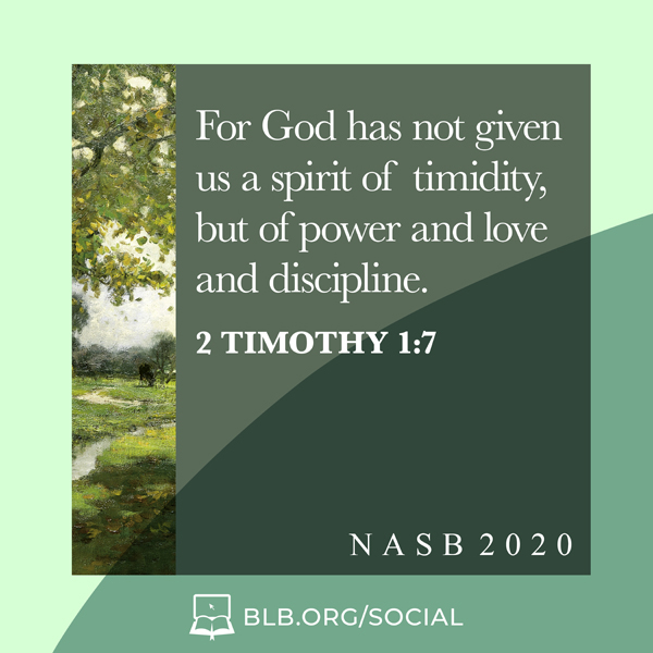 2 Timothy 1:7 (NASB20) - Scripture Image