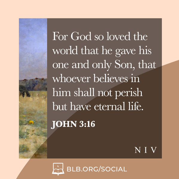 John 3:16 (NIV) - Scripture Image