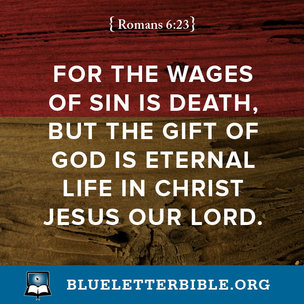 Romans 6:23 (NKJV) - Scripture Image