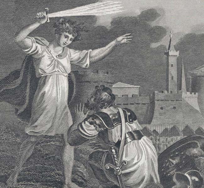 The Angel Appears before Joshua - Brown's Superb Bible Image