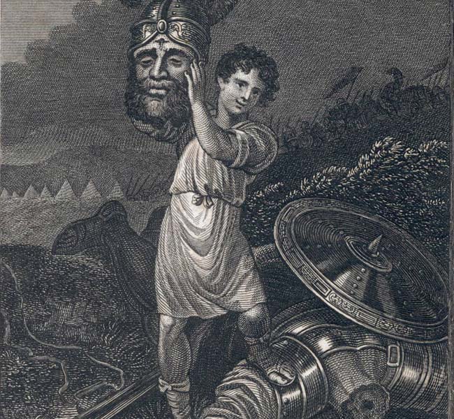 Goliath Slain by David - Brown's Superb Bible Image