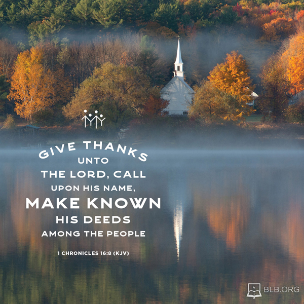 1 Chronicles 16:8 (KJV) - Scripture Image