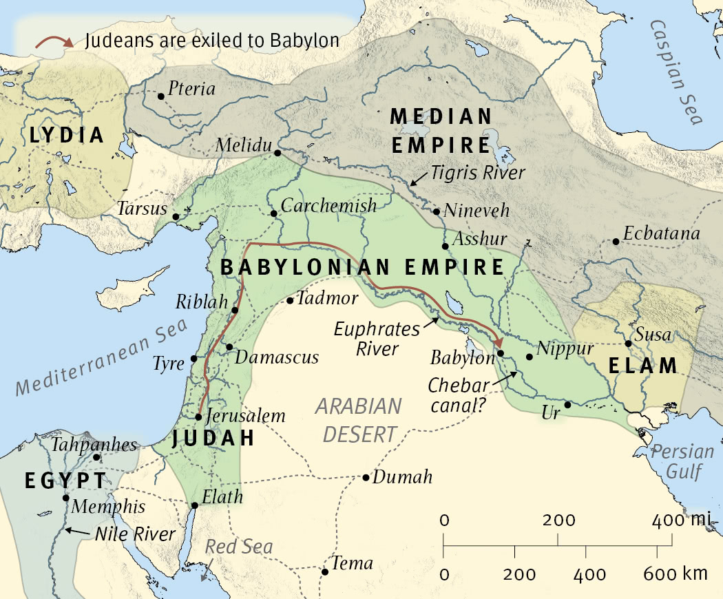Babylonian Exile Map