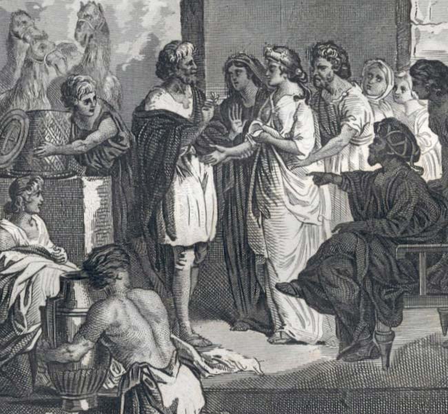 The Marriage of Isaac and Rebekah - Genesis Image