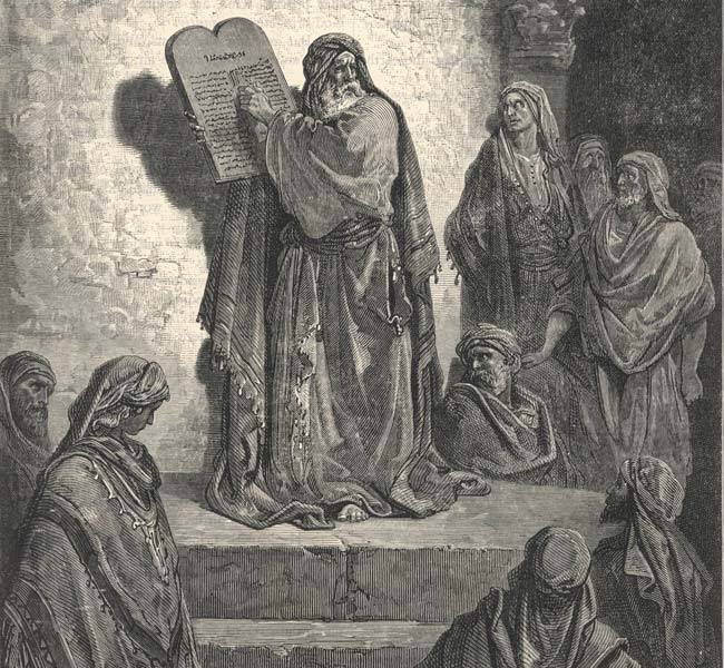 Ezra Reading the Law in the Hearing of the People - Nehemiah Image