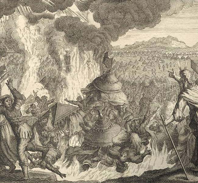 The Earth Swallowing up Korah and His Family and Their Goods. - Numbers ...