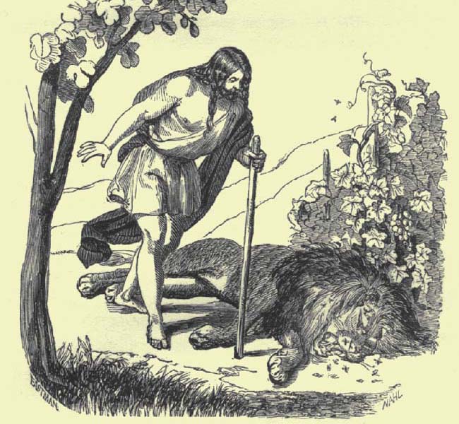 Samson Finding Honey (engraving) - Classic BLB Images Image