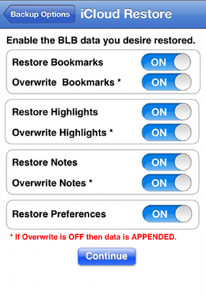 The BLB for iPhone || User Manual || Preferences